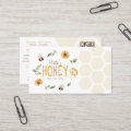 QR Code Modern Apiarist Beekeeper Wreath Honeybee Business Card | Zazzle