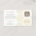 QR Code Modern Apiarist Beekeeper Wreath Honeybee Business Card | Zazzle