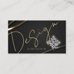 QR Code Modern Chic Design Business Card | Zazzle