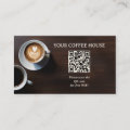 QR Code Modern Coffee Loyalty Punch Card | Zazzle
