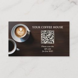 QR Code Modern Coffee Loyalty Punch Card | Zazzle