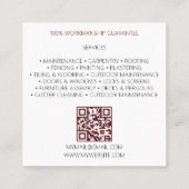 QR Code Modern Construction Builder Professional Square Business Card ...