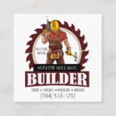 QR Code Modern Construction Builder Professional Square Business Card ...