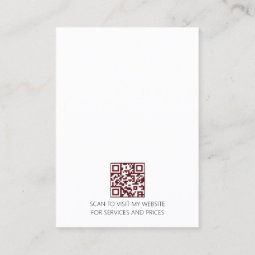 QR Code Modern Construction Professional Vertical Business Card | Zazzle