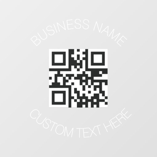 QR Code Modern Custom Business Promotion Window Cling | Zazzle