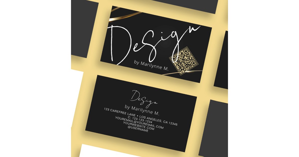 QR Code Modern Design Professional Business Card | Zazzle