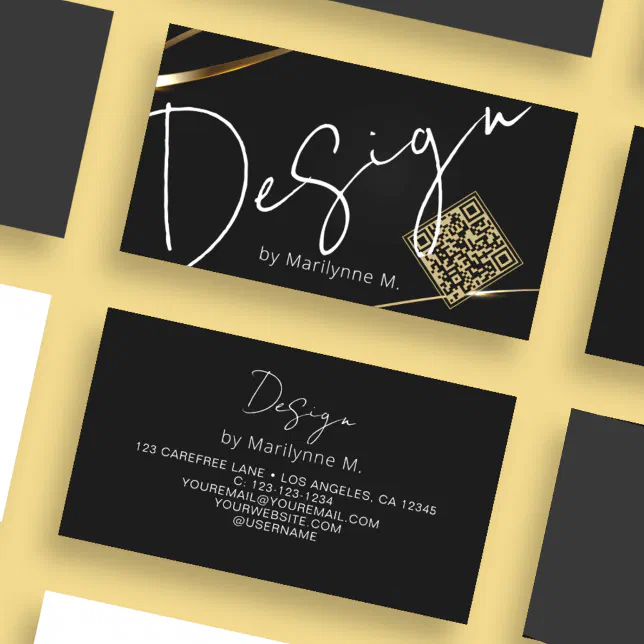 QR Code Modern Design Professional Business Card | Zazzle