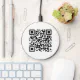 QR Code | Modern Minimalist Clean Simple White Wireless Charger | Zazzle