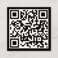 QR Code Modern Minimalist Scannable Black Square Business Card | Zazzle