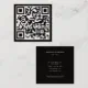 QR Code Modern Minimalist Scannable Black Square Business Card | Zazzle