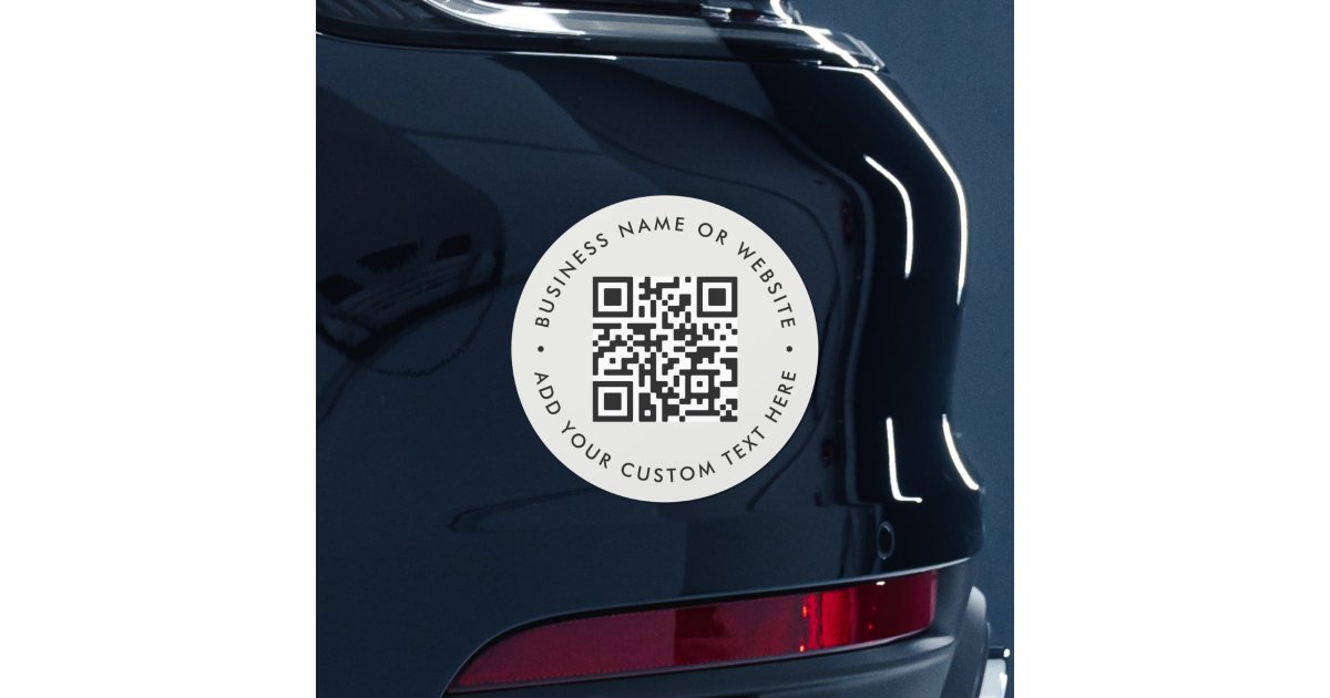 QR Code | Modern Minimalist Simple Gray Scannable Car Magnet | Zazzle