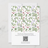 QR Code Modern Wildflower Botanical Floral Wedding Invitation | Zazzle