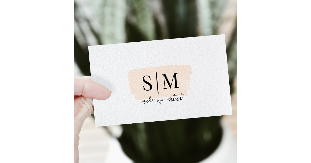 QR Code Monogram Business Card | Zazzle