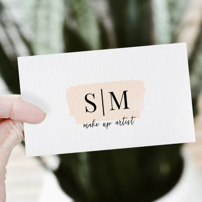 QR Code Monogram Business Card | Zazzle