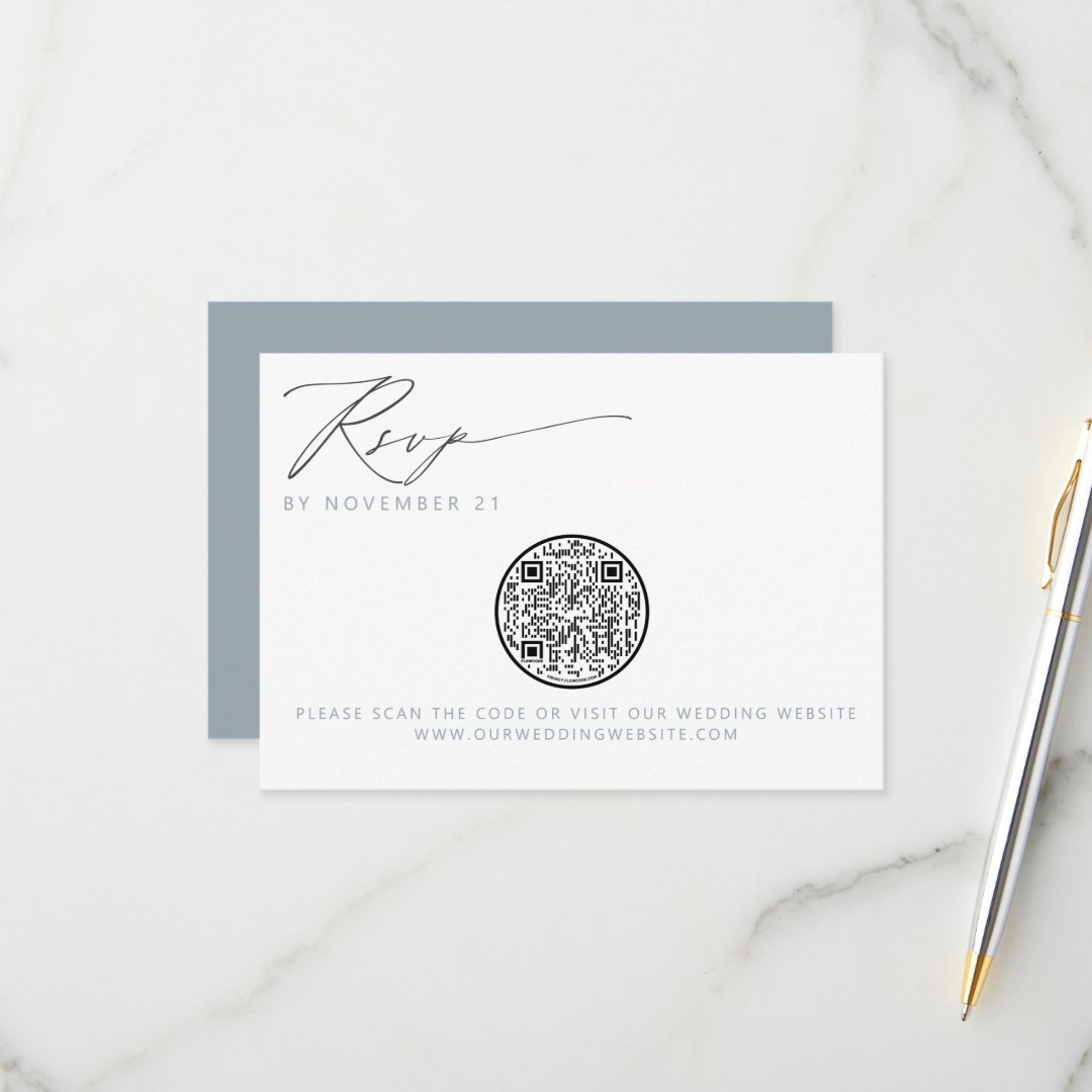 QR Code Nautical Beach Seashell Wedding RSVP | Zazzle