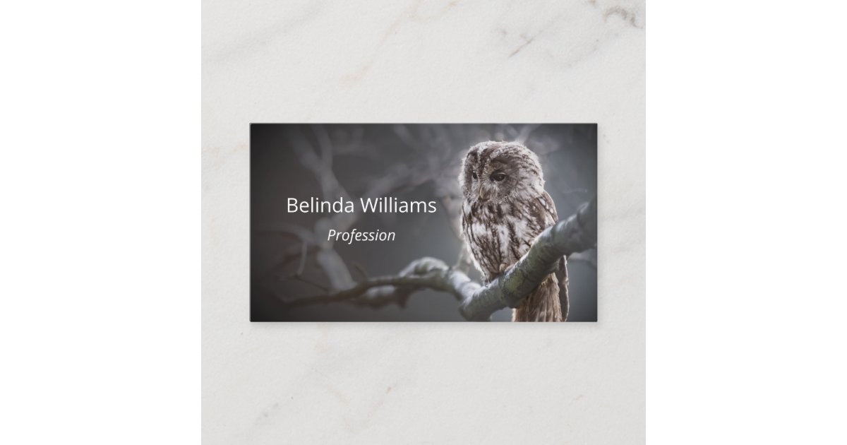 QR Code Night Owl Business Card | Zazzle