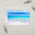 QR Code Ocean Beach Sea Travel Aqua Blue Stylish Business Card | Zazzle