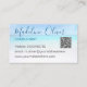 QR Code Ocean Beach Sea Travel Aqua Blue Stylish Business Card | Zazzle
