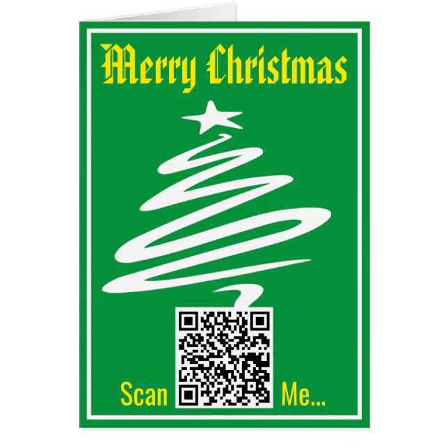 QR Code on a Christmas Card | Zazzle