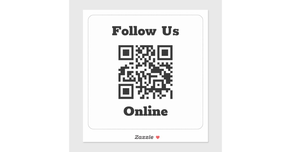 QR Code on a Sticker | Zazzle