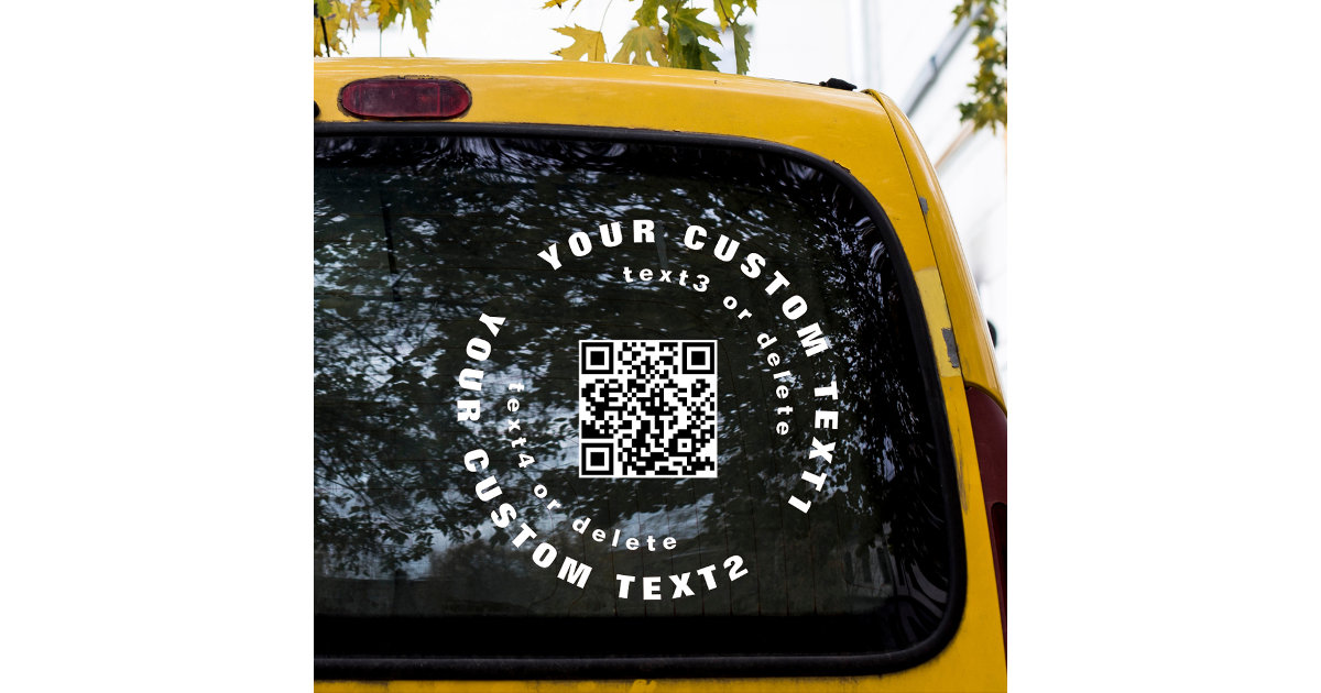QR code on Clear Vinyl Car Window Bumper Sticker | Zazzle