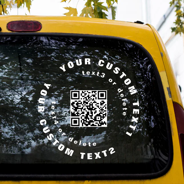 QR code on Clear Vinyl Car Window Bumper Sticker | Zazzle