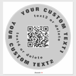 QR code on Clear Vinyl circle Car Window Bumper St Sticker | Zazzle