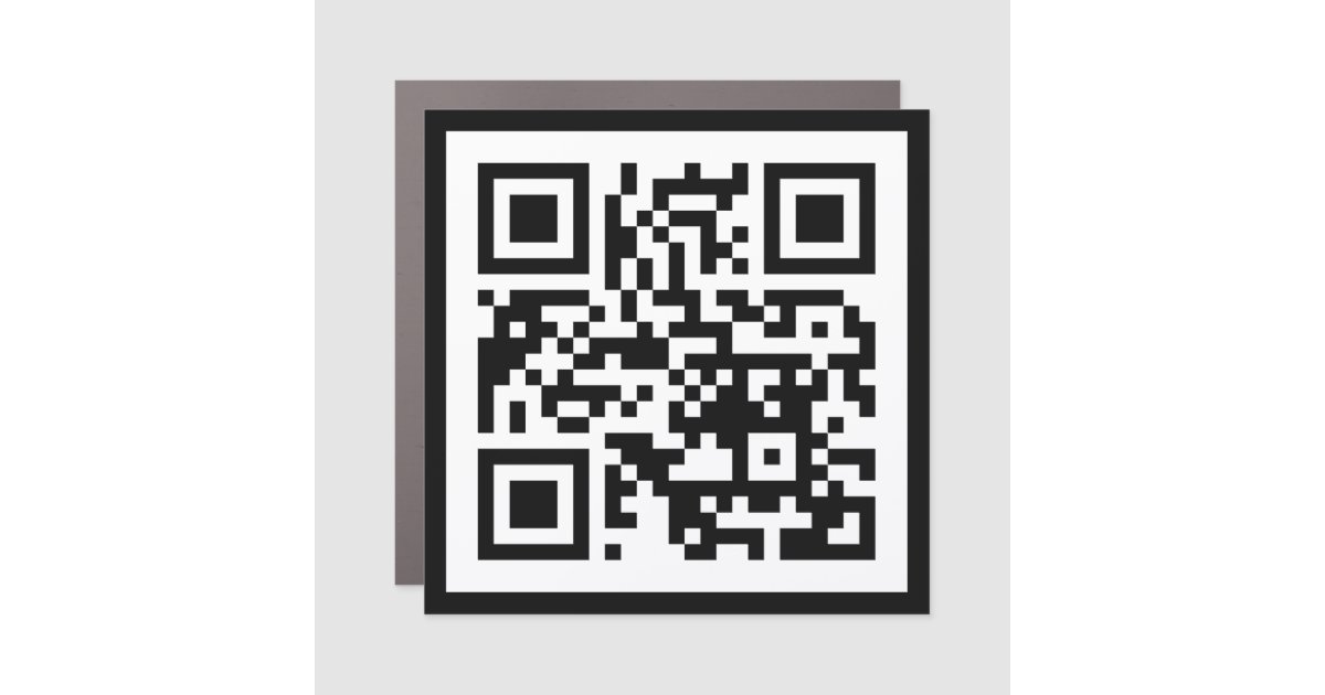 QR Code Only Square Car Magnet | Zazzle