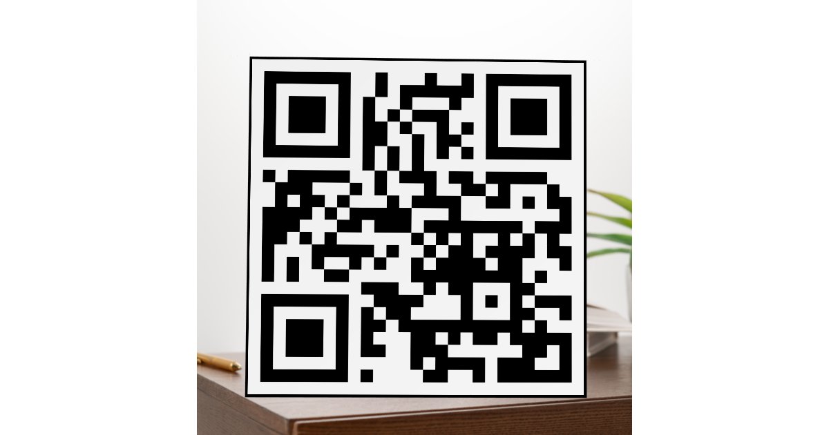 QR Code Only Square Foam Board | Zazzle