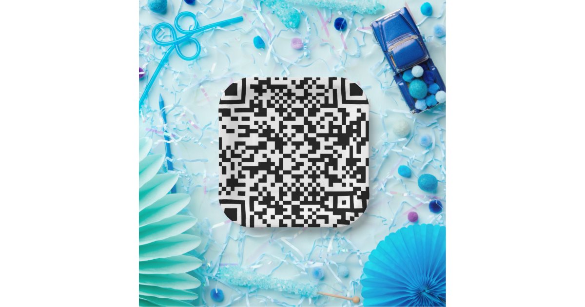 Qr Code Paper Plates | Zazzle