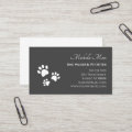 QR code Paw Prints Pet Sitter Gray Business Card | Zazzle