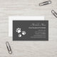 QR code Paw Prints Pet Sitter Gray Business Card | Zazzle