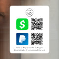 QR Code Payment | CashApp Paypal Scan to Pay White Window Cling | Zazzle