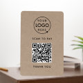 QR Code Payment Foam Board | Rustic Kraft Sign | Zazzle