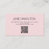 QR Code Pink Agate Marble Profile Business Card | Zazzle