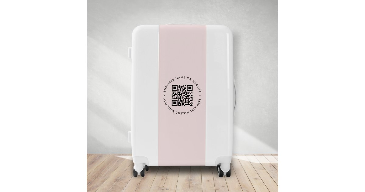 QR Code | Pink Business Feminine Girly Scannable Luggage | Zazzle