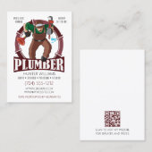 QR Code Plumber Contractor Tools Plumbing Vertical Business Card | Zazzle