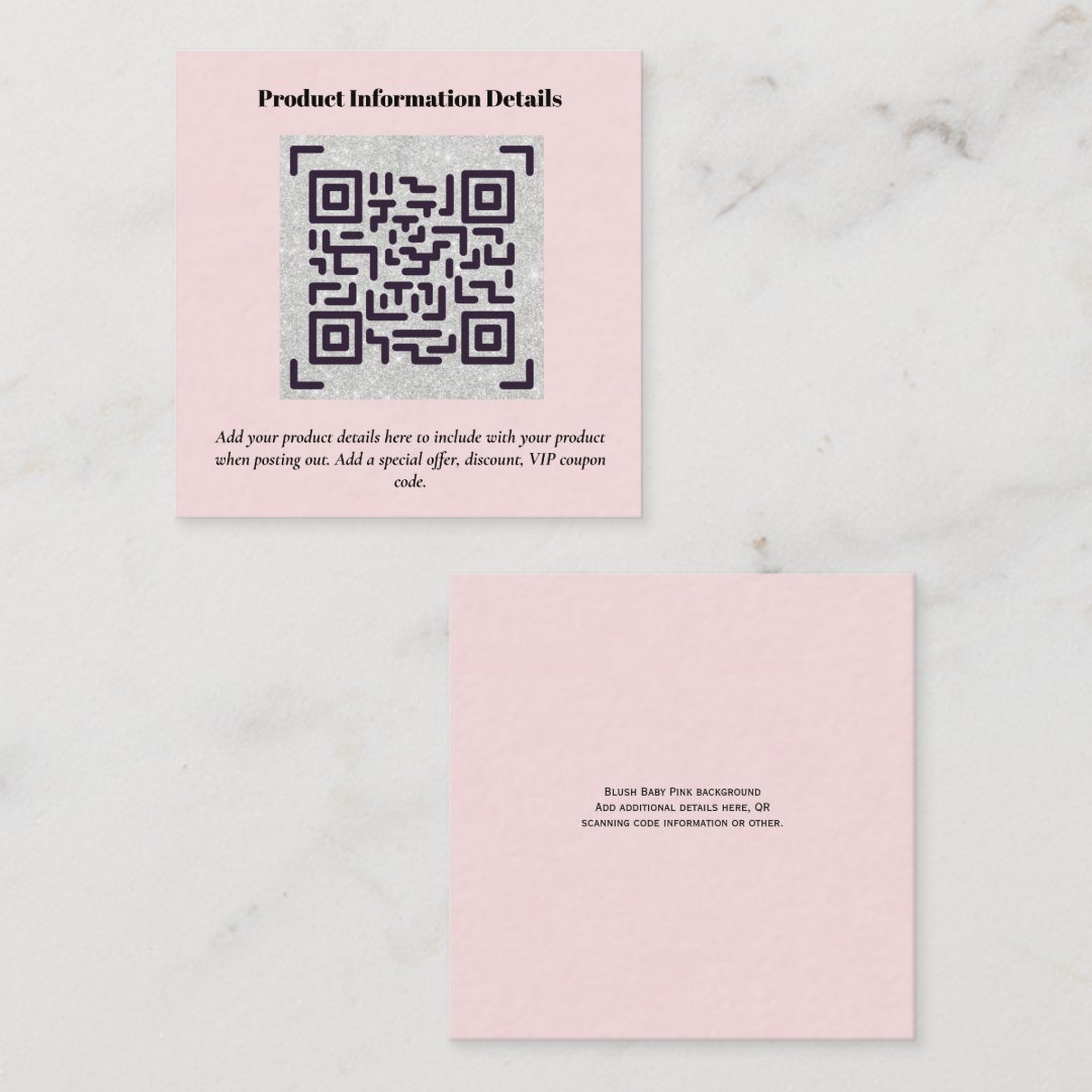 QR Code Product Packaging Warranty Details Coupon Enclosure Card | Zazzle