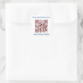 QR Code product's information template Square Sticker | Zazzle