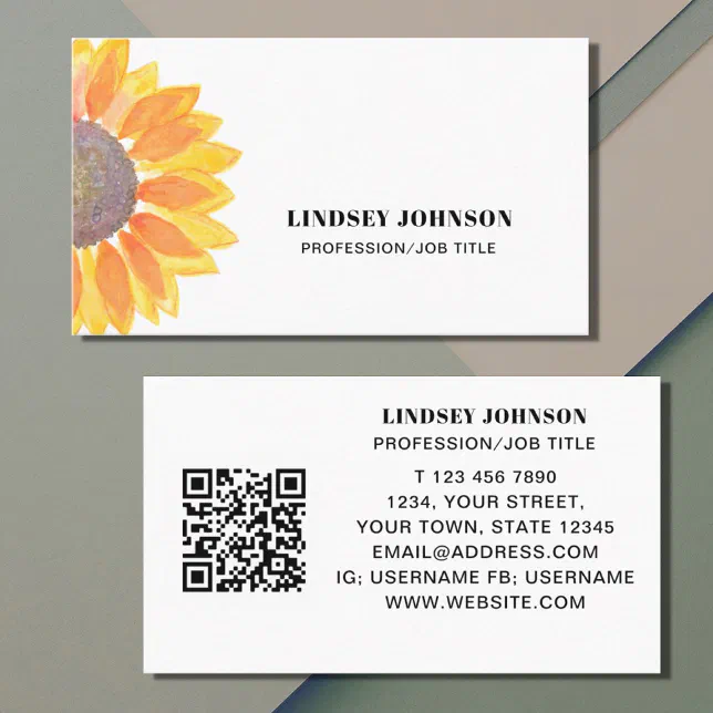 QR Code Profession/Job Title Business Card | Zazzle