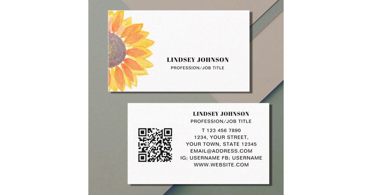 QR Code Profession/Job Title Business Card | Zazzle