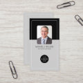 QR code professional custom photo logo portrait Business Card | Zazzle