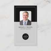 QR code professional custom photo logo portrait Business Card | Zazzle