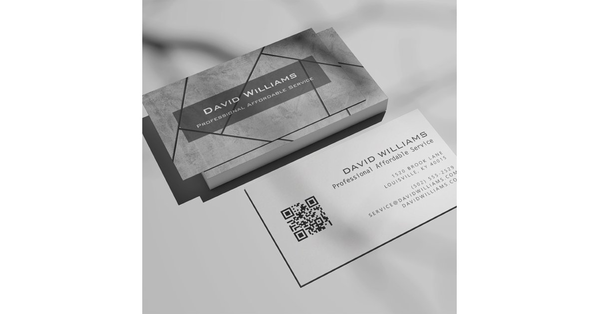 QR Code Professional Flooring and Tiler Business Card | Zazzle