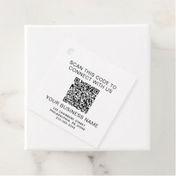 QR Code Promotional Favor Tags | Zazzle