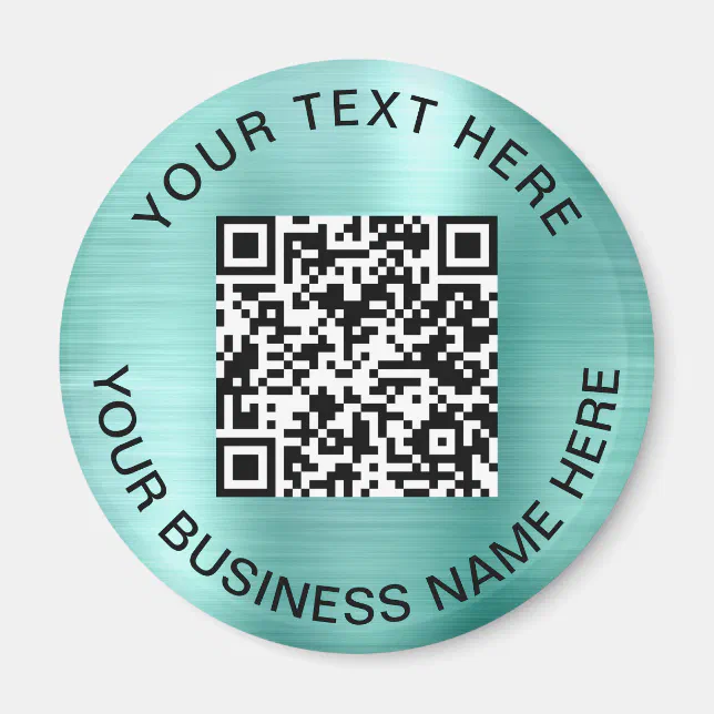QR Code Promotional Mint Green Magnet | Zazzle