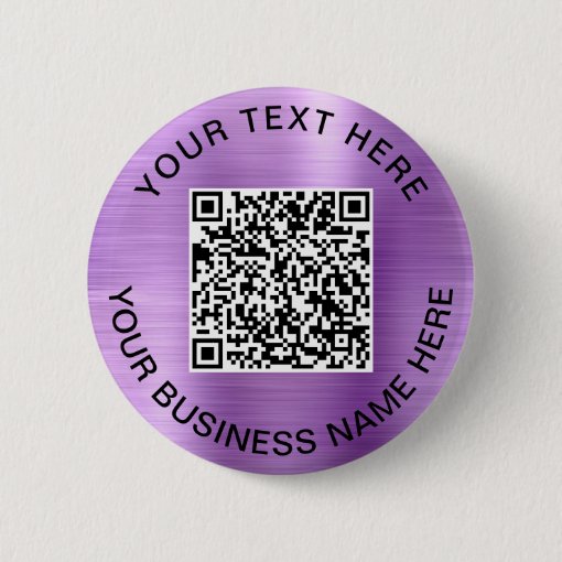 QR Code Promotional Purple Button Zazzle QR Code Promotional Purple Button Zazzle