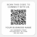 QR Code Promotional Square Sticker | Zazzle