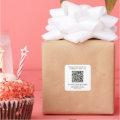QR Code Promotional Square Sticker | Zazzle