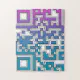 QR Code - Purple Blue Jigsaw Puzzle | Zazzle